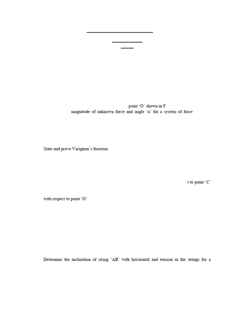 Engineering Mechanics Question Bank | PDF | Force | Friction