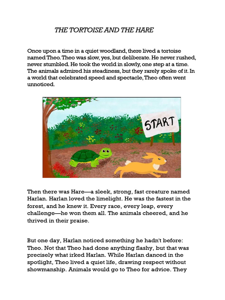 The Tortoise and the Hare: A Lesson in Humility | PDF
