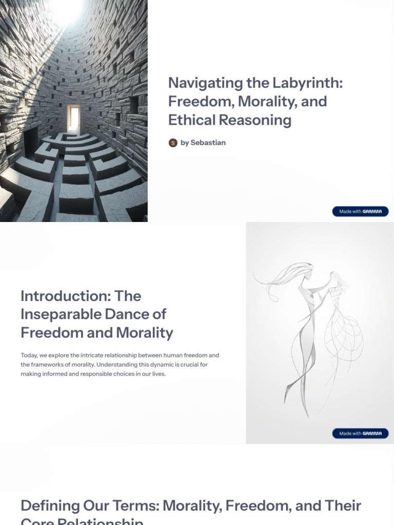 Navigating The Labyrinth Freedom Morality and Ethical Reasoning | PDF | Morality | Autonomy