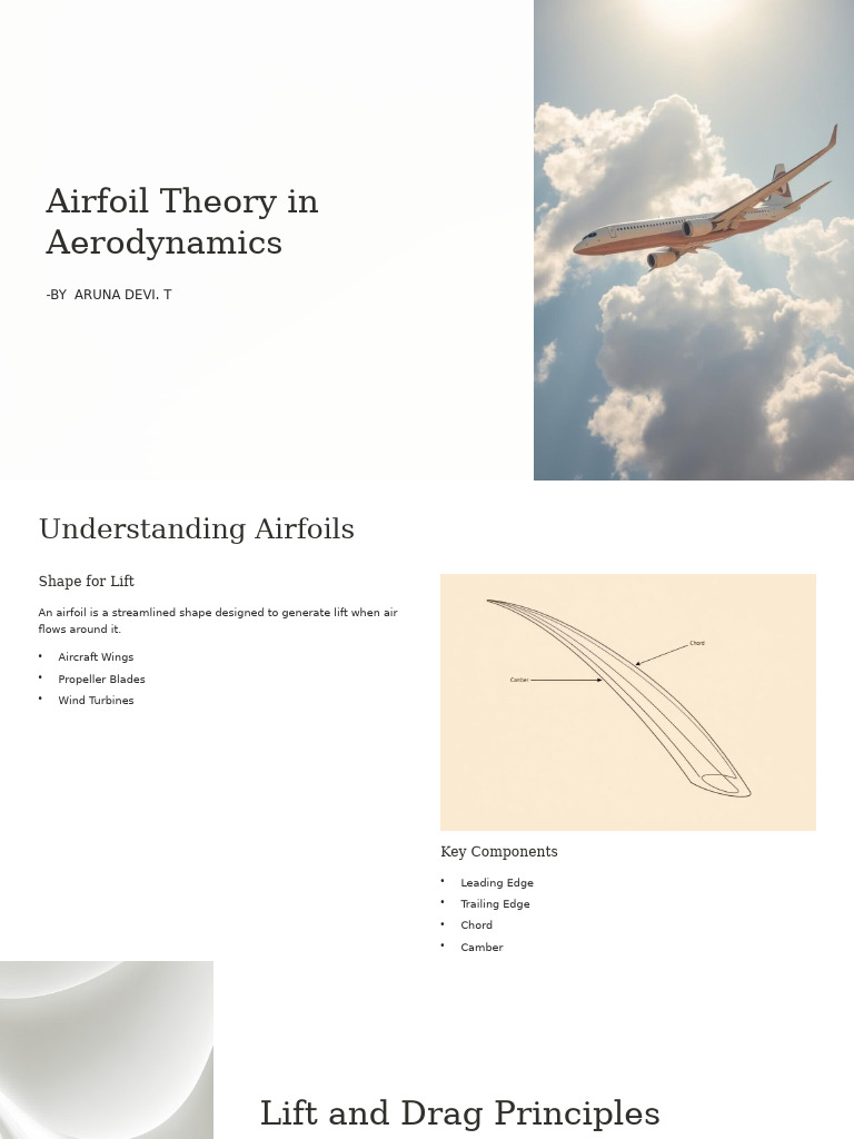 Airfoil Theory in Aerodynamics | PDF | Airfoil | Lift (Force)