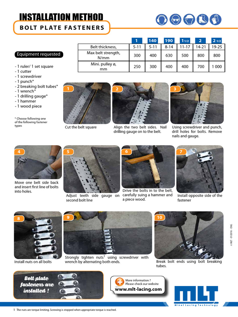 Bolt Plate Fastener Installation Guide | PDF | Screw | Nut (Hardware)
