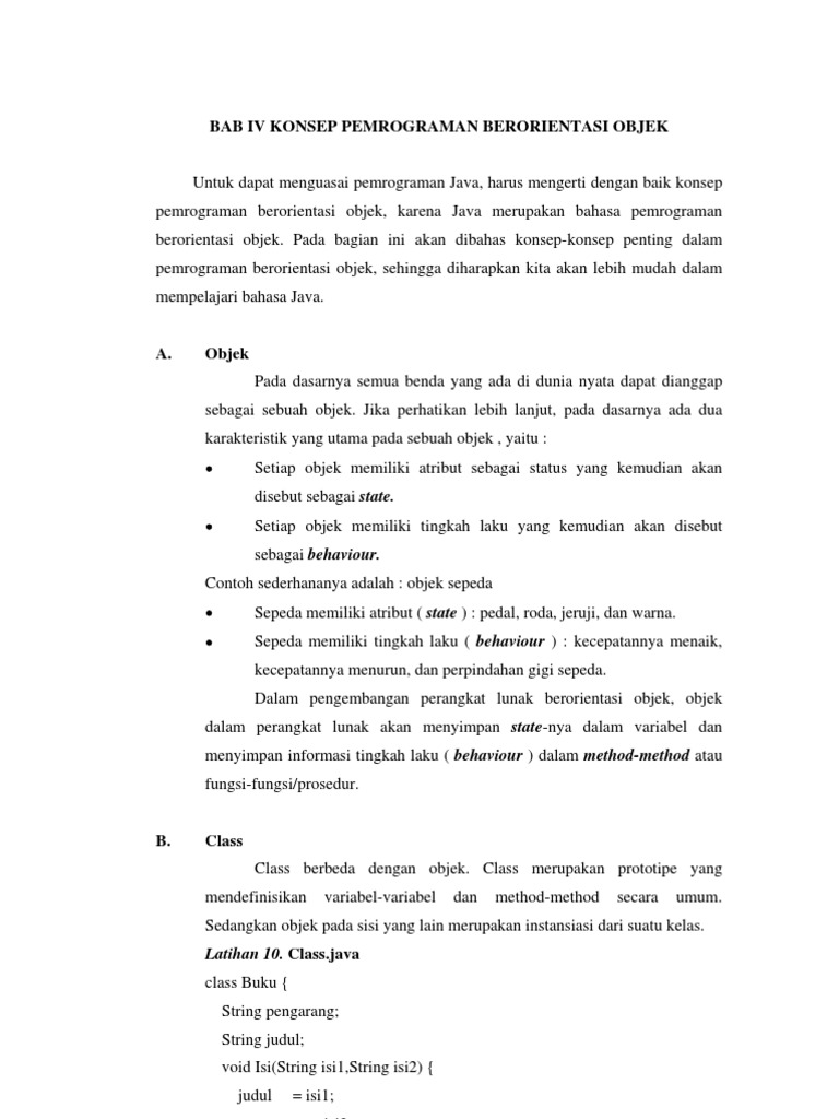 Konsep Pemrograman Berorientasi Objek | PDF | Komputer