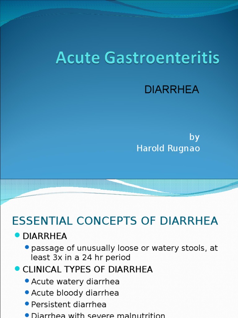 Acute Gastroenteritis | Diarrhea | Medical Specialties