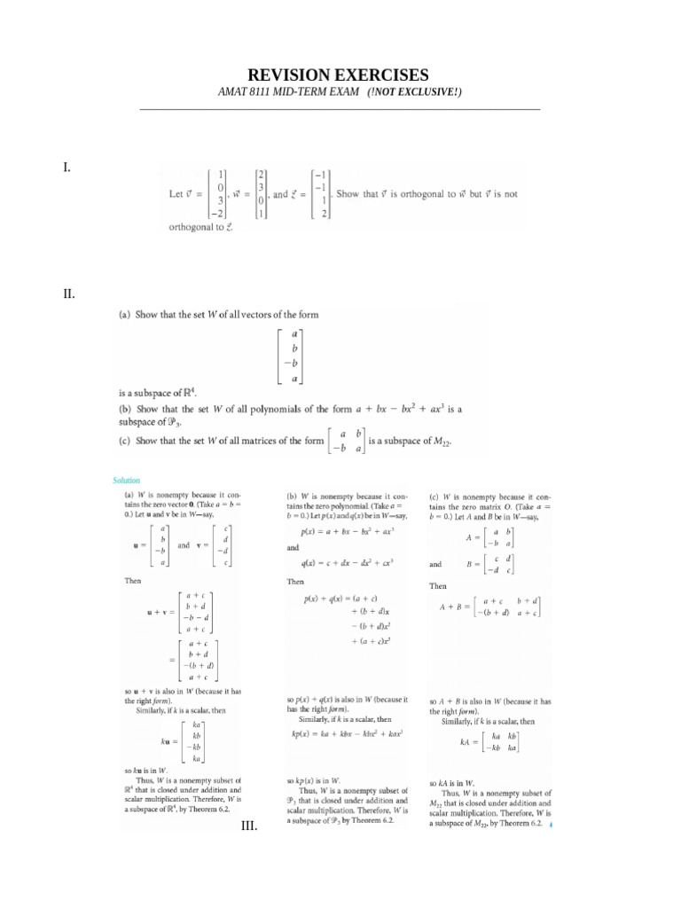 Amat8111 MID-SemS Rev Ex | PDF
