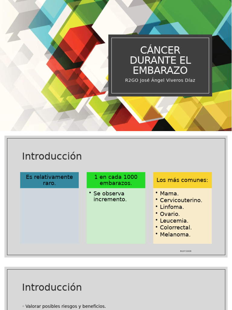 Cáncer durante el Embarazo: Diagnóstico y Manejo | PDF | Cáncer ...