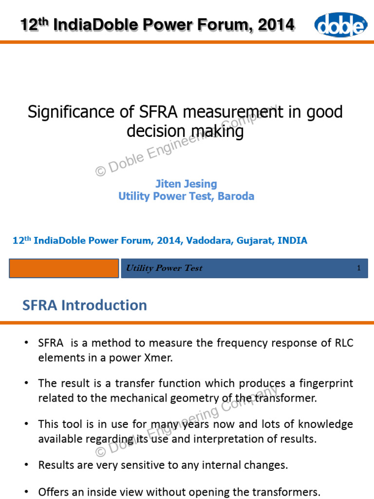 SFRA Testing for Transformer Diagnostics | PDF | Transformer | Electricity