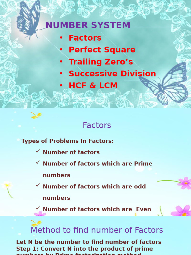 Factors, LCM & HCF, Successive Division, Trailing Zeros | PDF ...