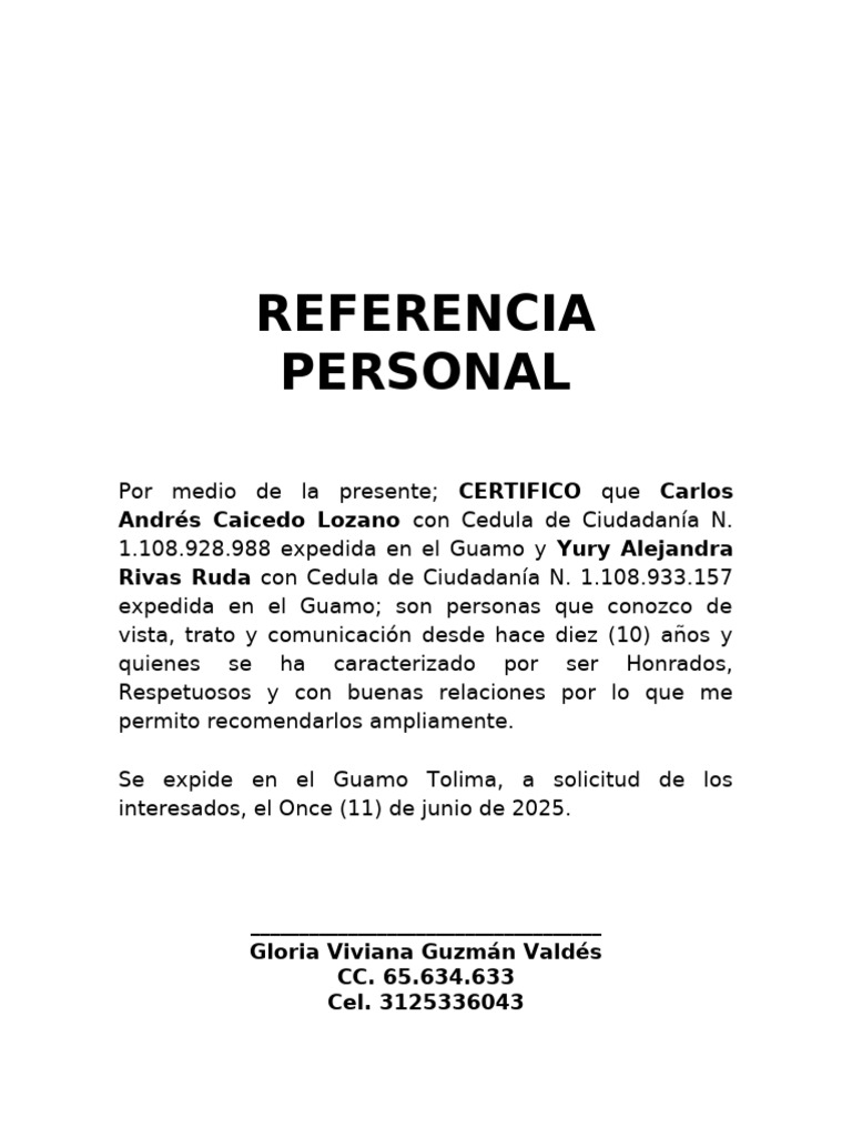 Certificacion Personal | PDF