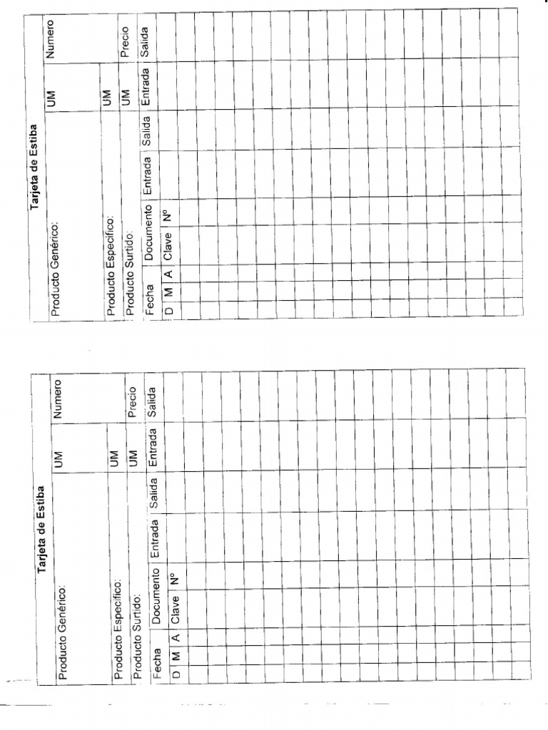 Tarjeta Estiba | PDF