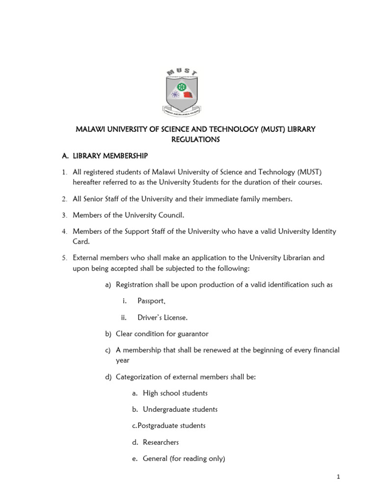 Library Rules and Regulations | PDF | Libraries | Librarian