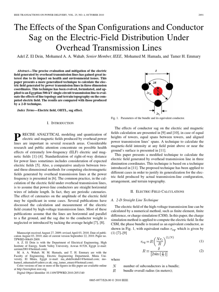 The Effects of The Span Configurations and Conductor Sag On The ...