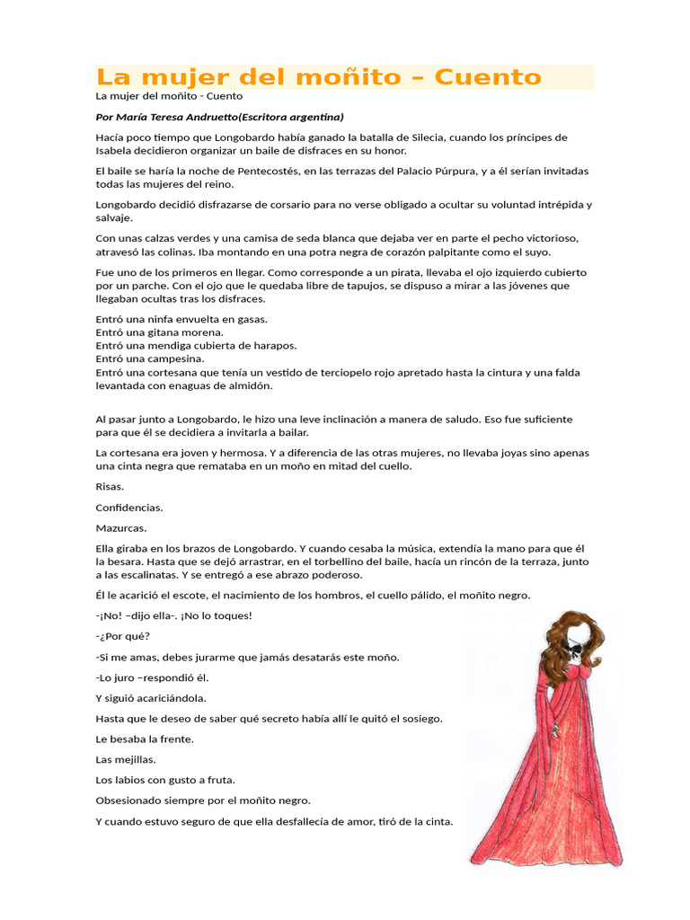 La mujer del moñito: Cuento breve | PDF