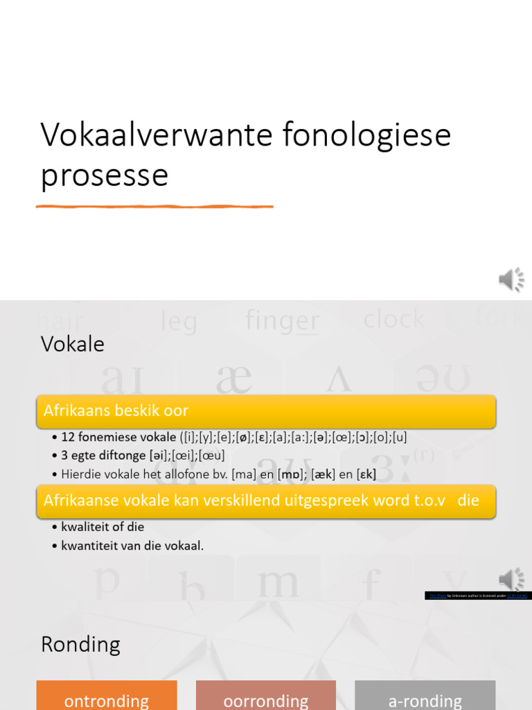 Vokaalverwante Prosesse Skyfies | PDF
