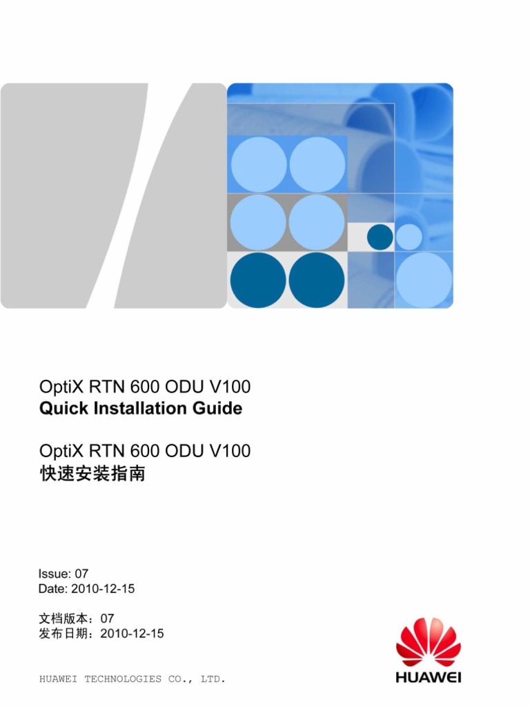 RTN 600 ODU Quick Installation Guide | PDF