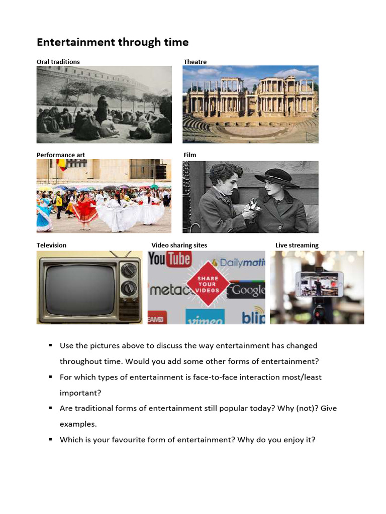 Entertainment Through Time | PDF