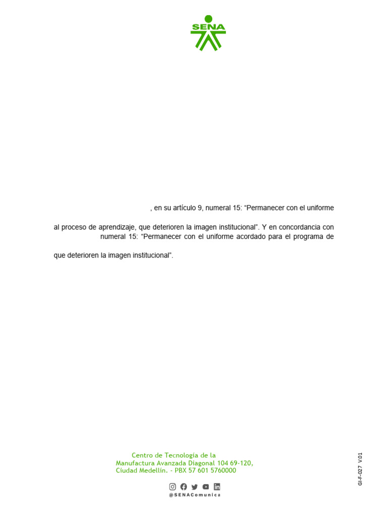 Protocolo de Vestimenta para Aprendices SENA | PDF | Camisa | Ropa