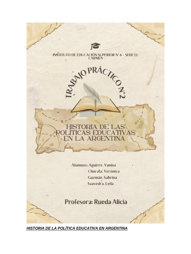 TP N 2 Historia | PDF | Escuelas