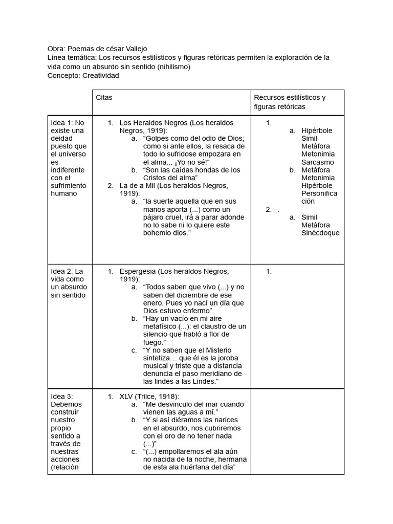 Ensayo NS - Los Recursos Estilísticos y Figuras Retóricas Permiten La ...