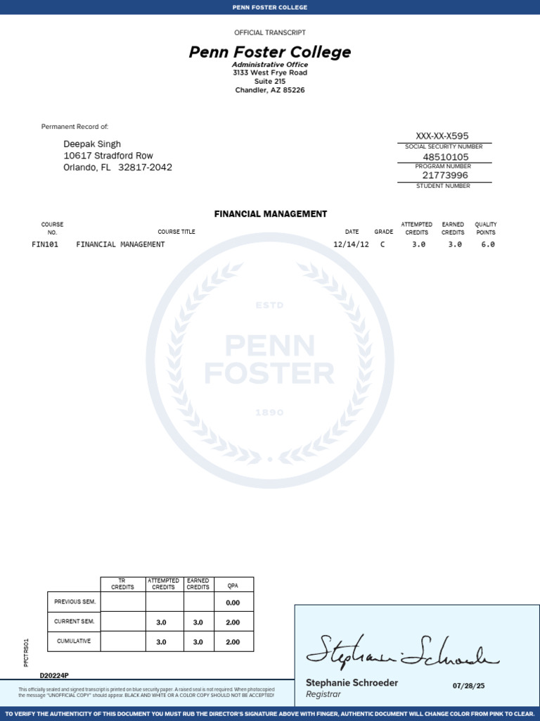 Official Transcript Guidelines | PDF | Educational Stages | Higher ...