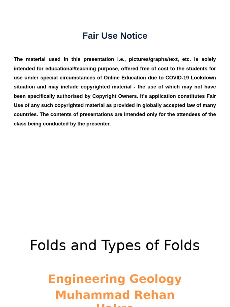 Types of Geological Folds Explained | PDF | Geology | Structural Geology