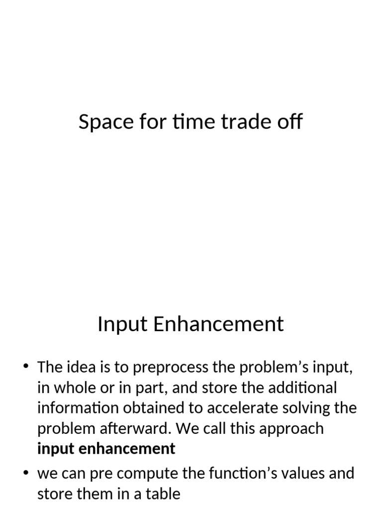 Module3 -Space for time trade off | PDF | Computer Programming | Algorithms