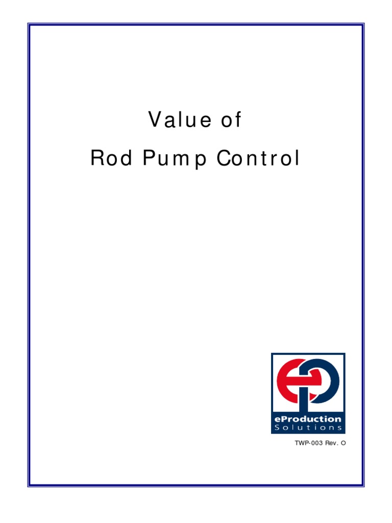 Value of Rod Pumped Control | PDF | Pump | Surveillance