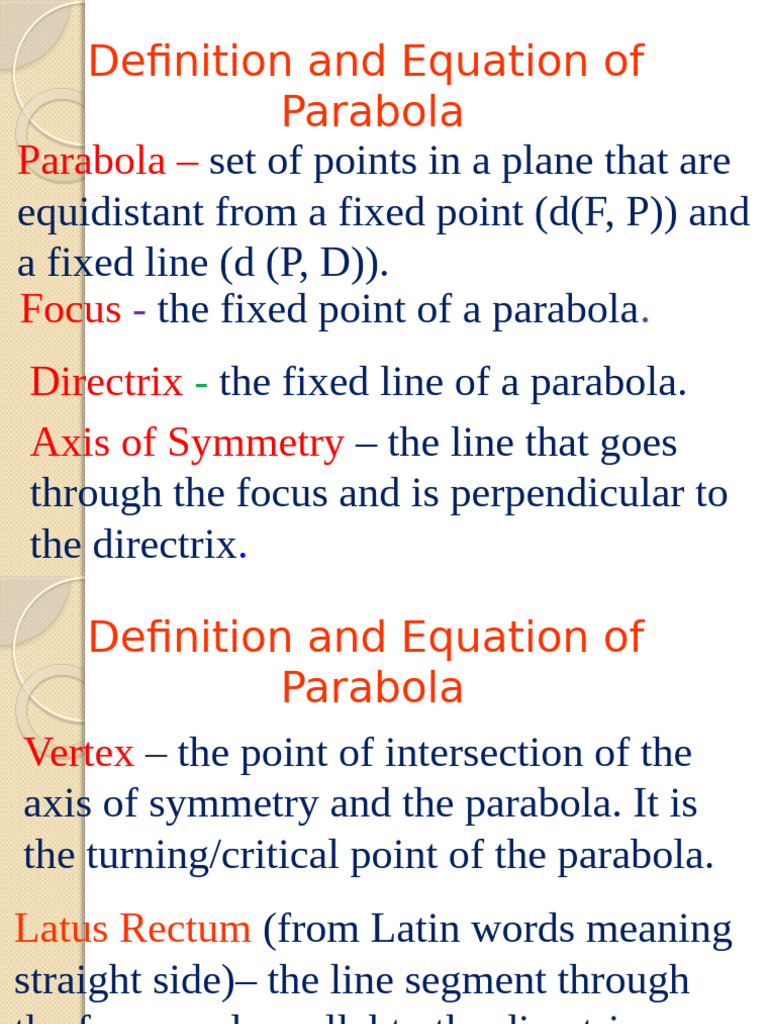 Chapter 2 Parabolas | PDF | Manifold | Euclidean Geometry