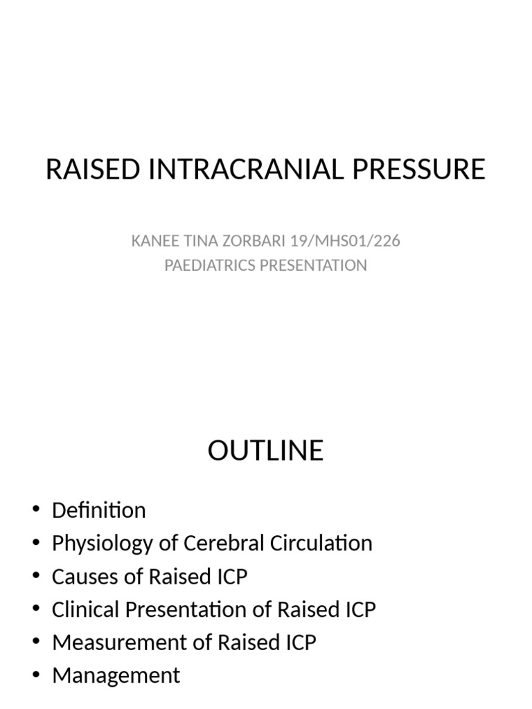 Causes and Management of Raised ICP | PDF | Edema | Medical Specialties