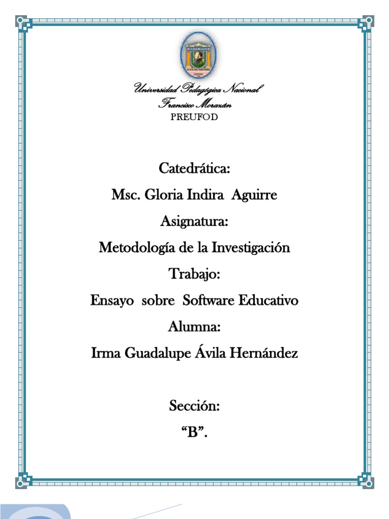 Ensayo Sobre Software Educativo | PDF | Software | Lectura (proceso)