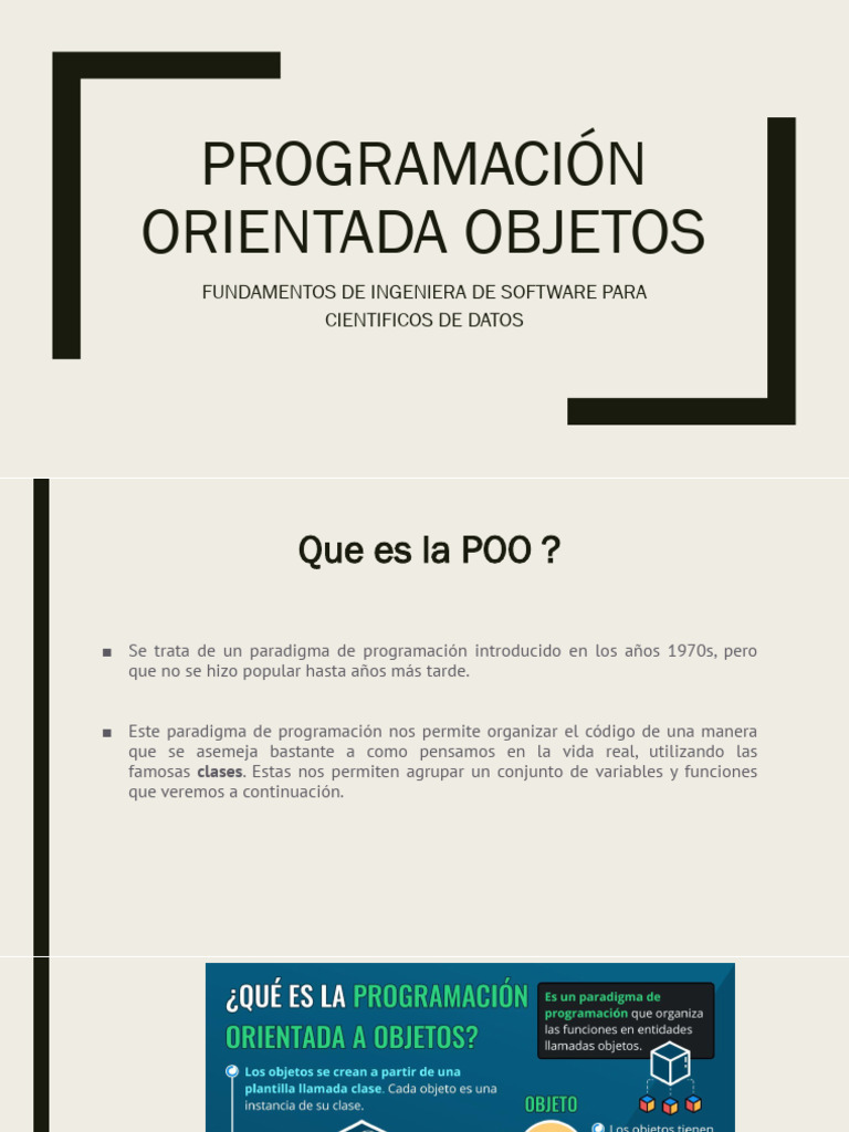 Programación Orientada Objetos | PDF