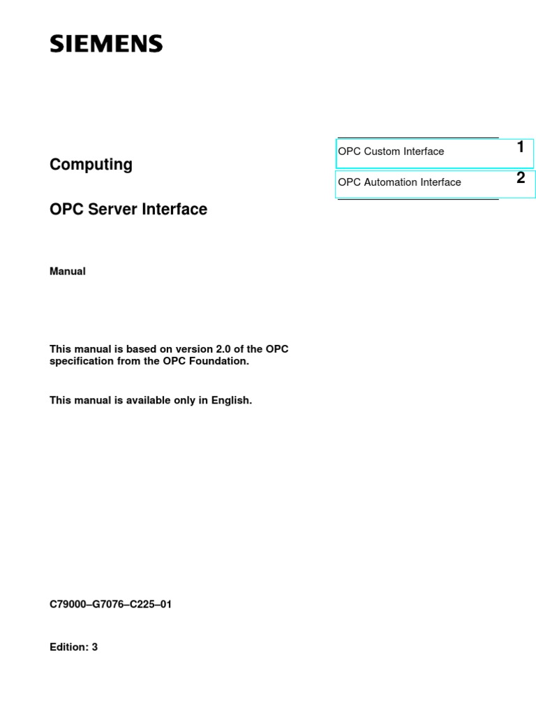 Opc - Wincc Opc | PDF | Application Programming Interface | Component Object Model