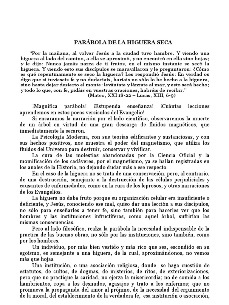 Parabola de La Higuera Seca | PDF | Fe | Cristo (título)