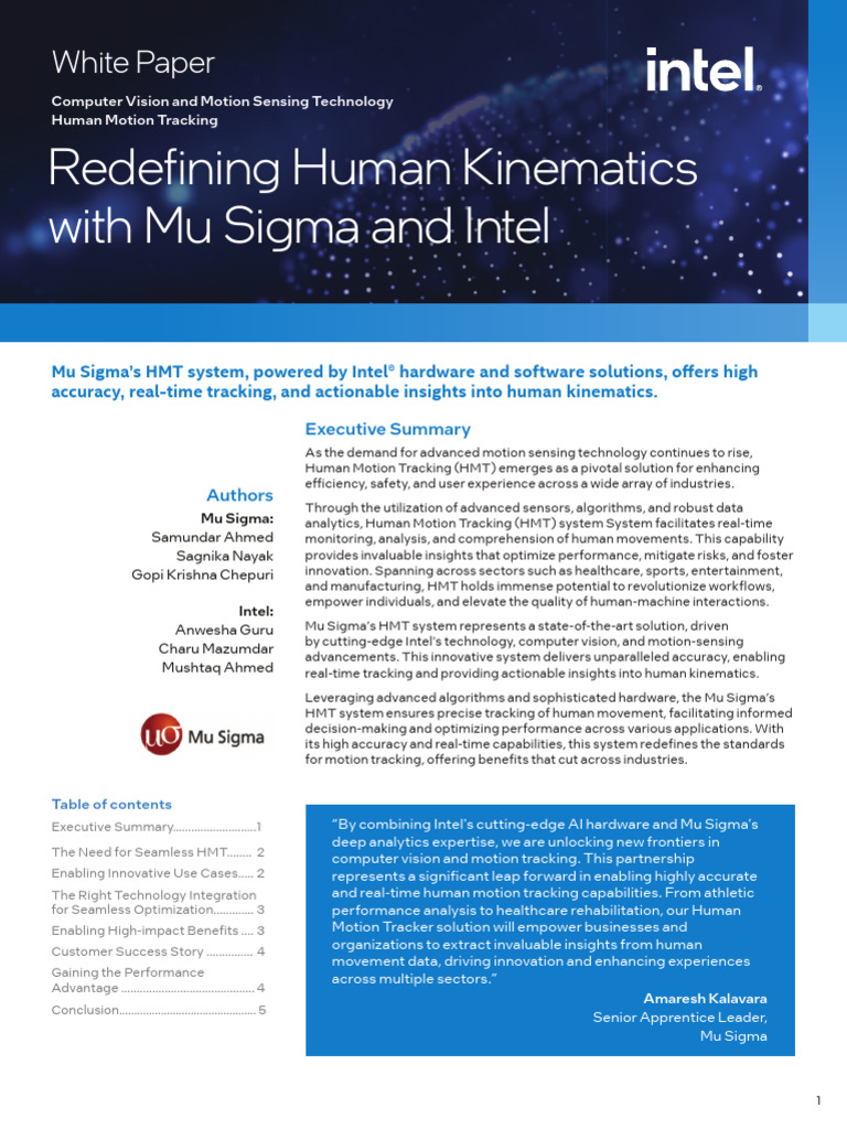 Human Motion Tracking Technology Insights | PDF | Augmented Reality ...