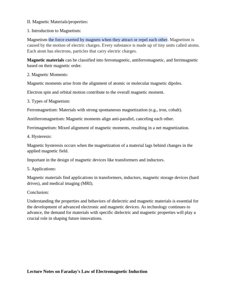 Magnetic Materials and Maxwell Equations | PDF | Electromagnetic ...