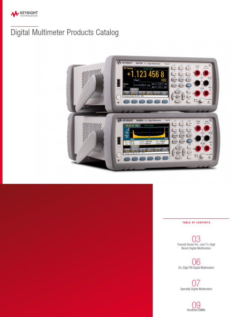 Digital Multimeter Products Catalog | PDF | Root Mean Square | Electronics