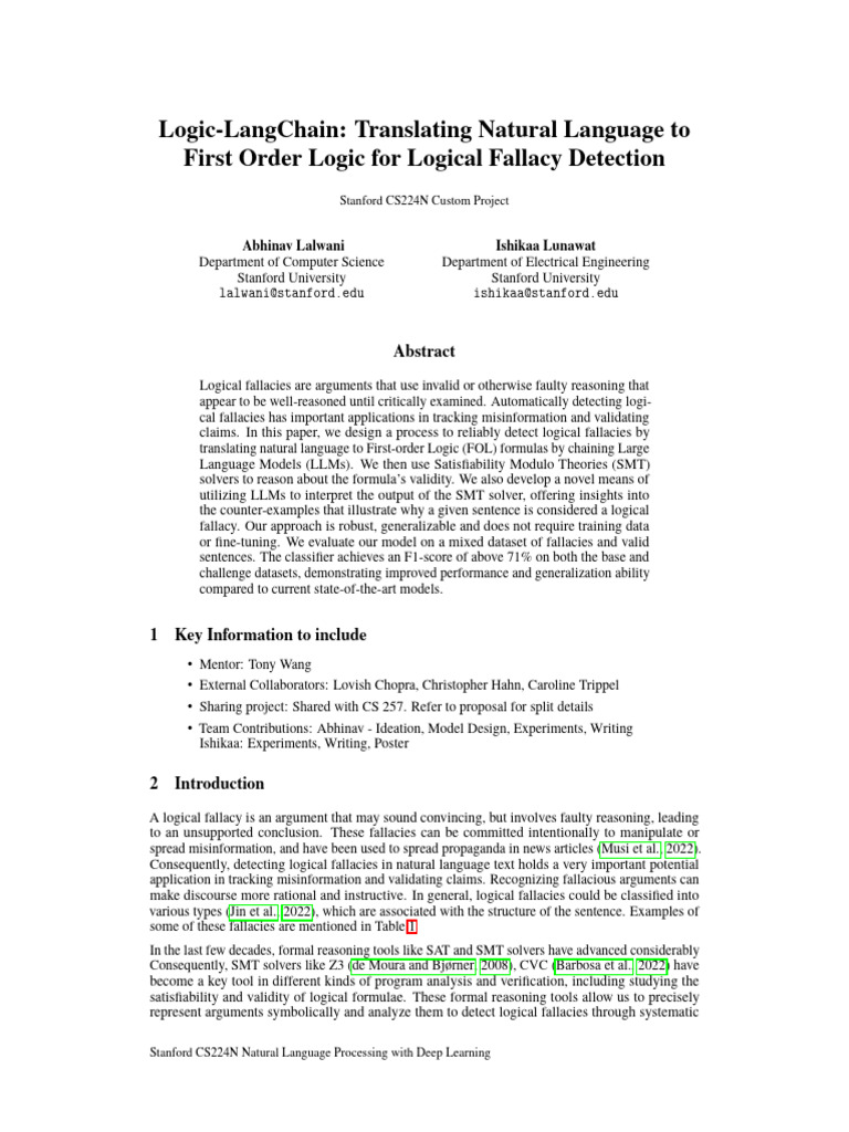 Abhinav Lalwani Ishika A Luna Wat | PDF | First Order Logic | Logical Consequence