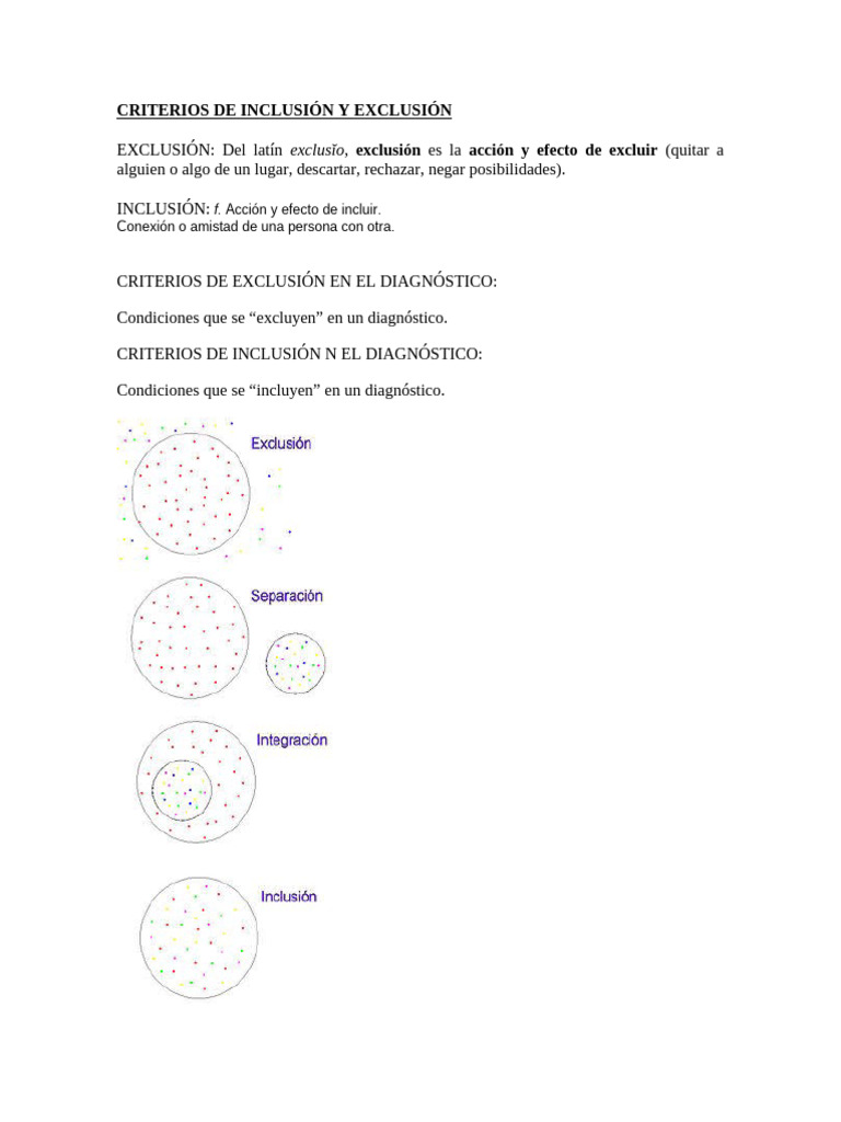Criterios de Inclusión y Exclusión en Informes Psicológicos | PDF ...