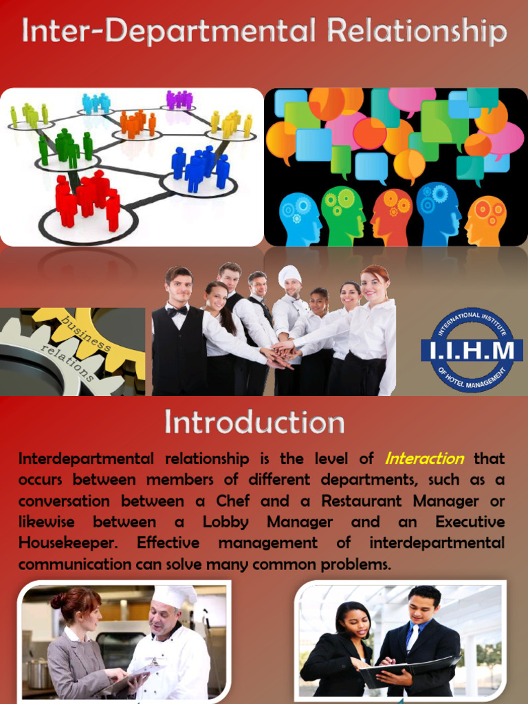 Inter-Departmental Relationship | PDF | Housekeeping | Menu