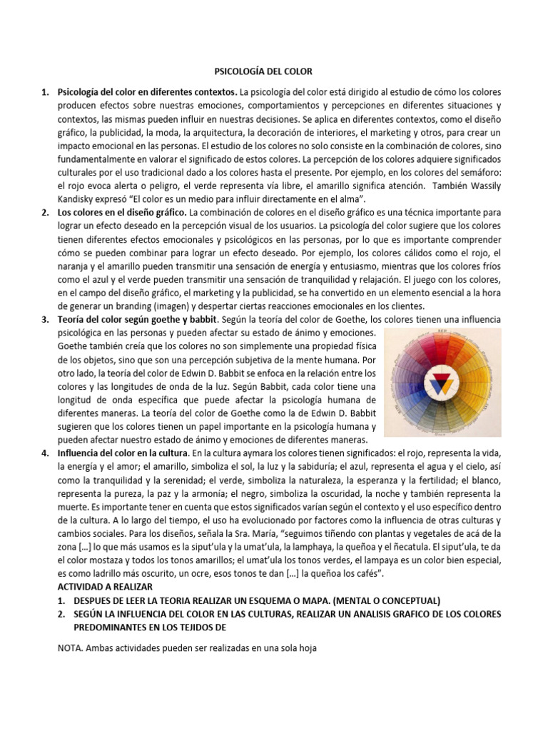 Psicología del Color en Contextos Culturales | PDF | Color | Sicología