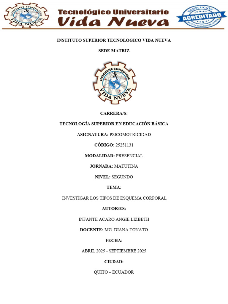 Tipos de Esquema Corporal | PDF | Percepción | Sentidos