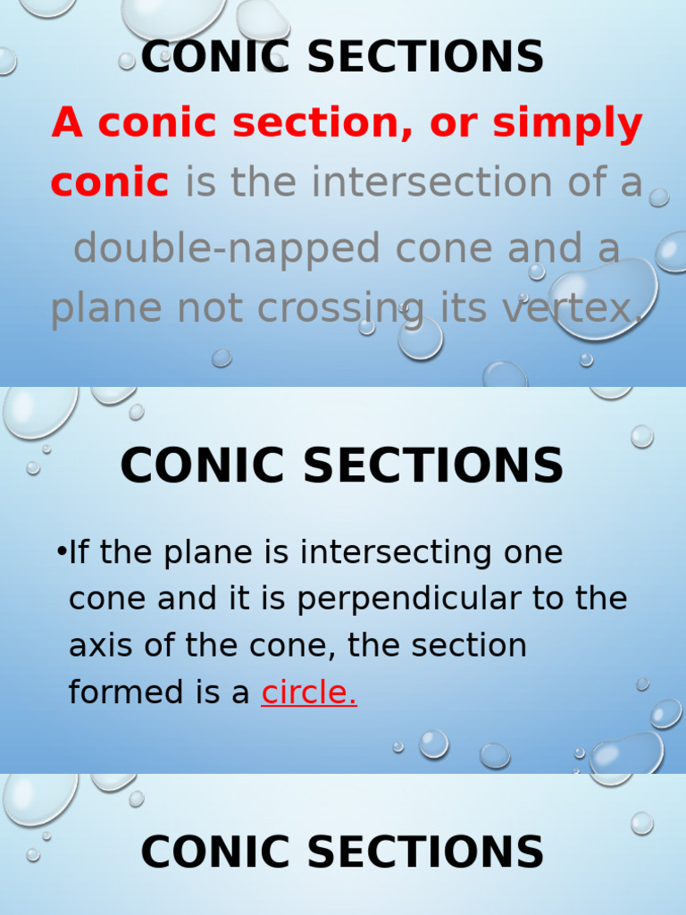 Conic Sections Pdf