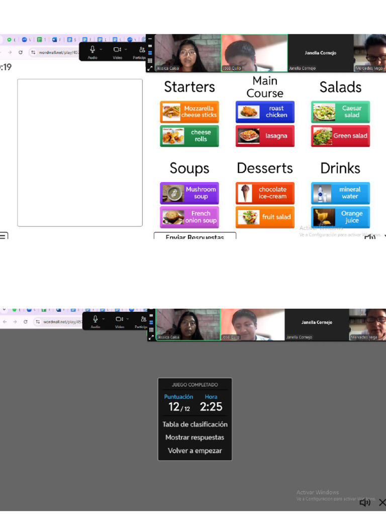 Prac. Voc. Menu Items | PDF