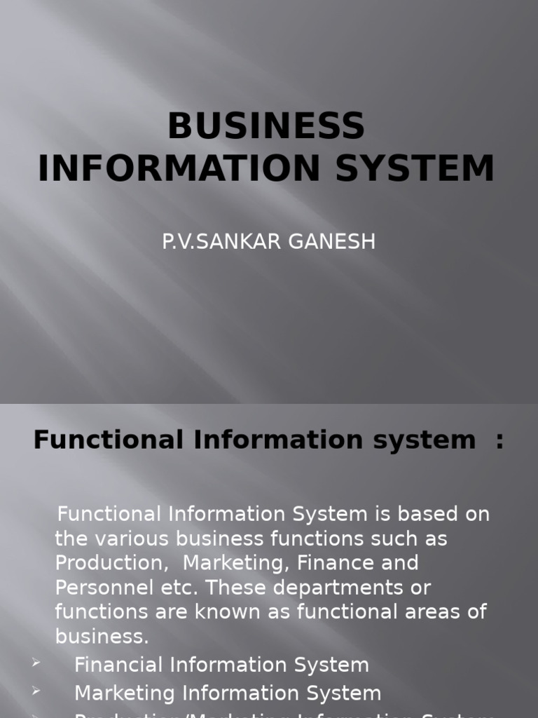 Business Information System | PDF | Operating System | Computer Network