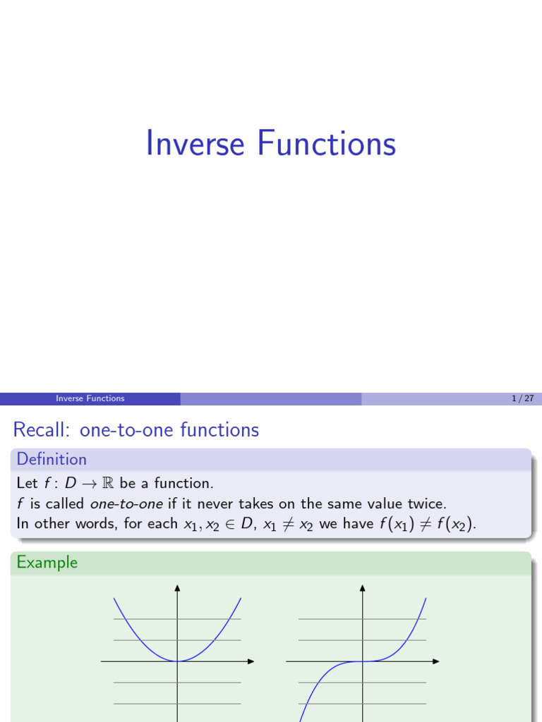 3 - Inverse Functions Pre-Class Notes | PDF | Function (Mathematics ...