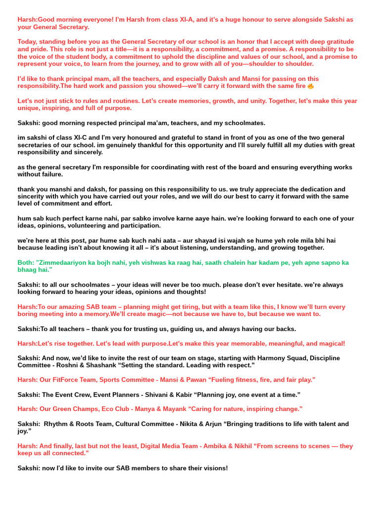 Final Speech | PDF