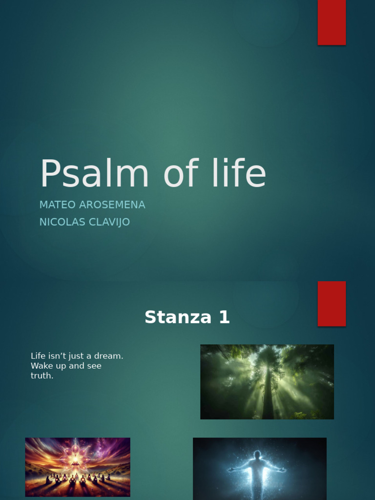 A Psalm of Life Complete 9 Stanzas | PDF