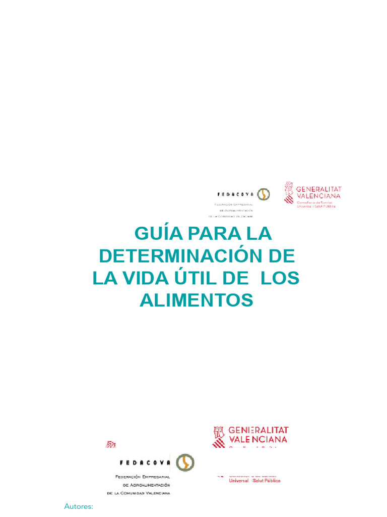 Guia Determinación Vida Útil 2020 | PDF | Alimentos