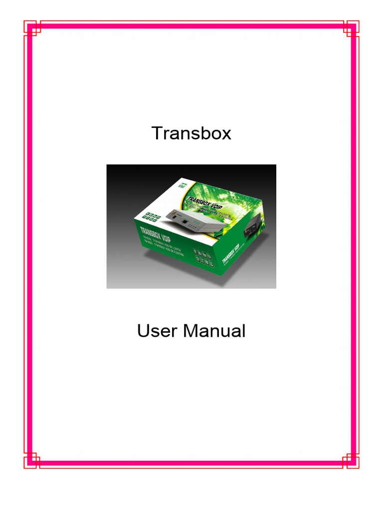 Transbox Voip | PDF | Session Initiation Protocol | Voice Over Ip