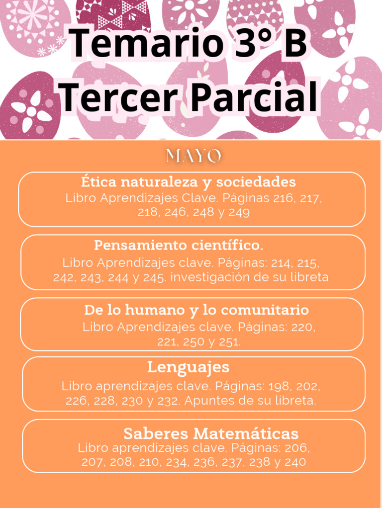 Temario Tercer Parcial Mayo | PDF