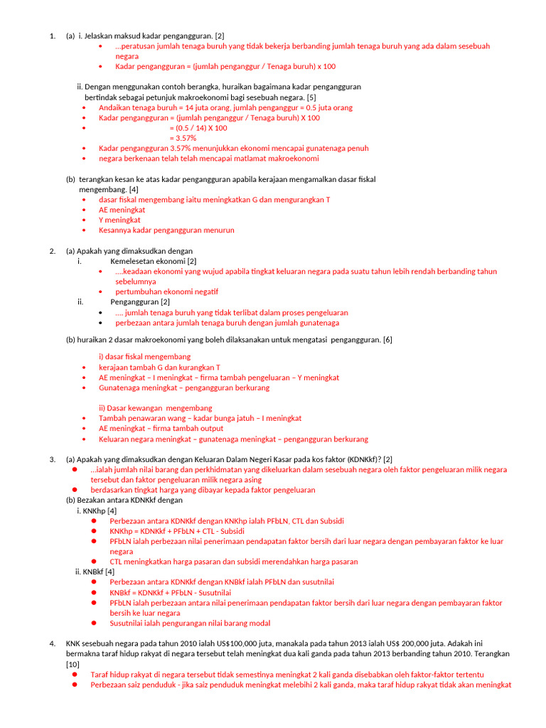 Soalan Ramalan Makro 2019 | PDF